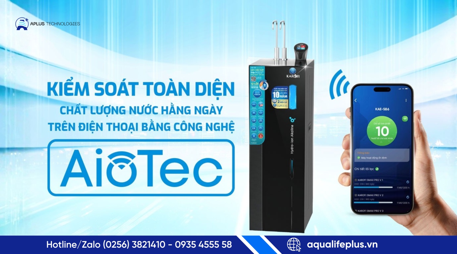 Karofi S86 Pro – Máy lọc nước Hydro-ion kiềm 12 lõi | Aplus Technologies